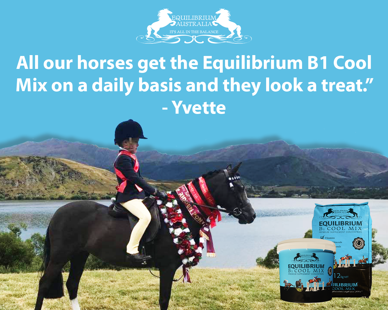 Equilibrium supplements are suitable for all horses of all ages